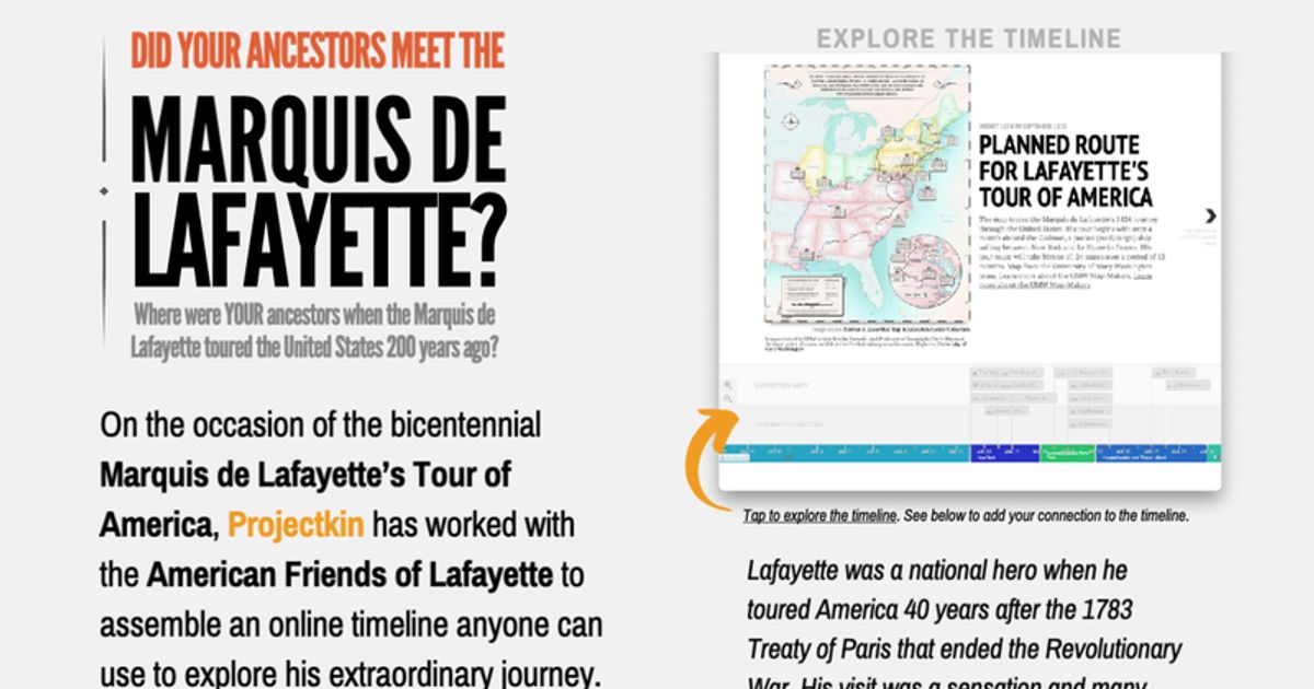 Projectkin | Lafayette Timeline